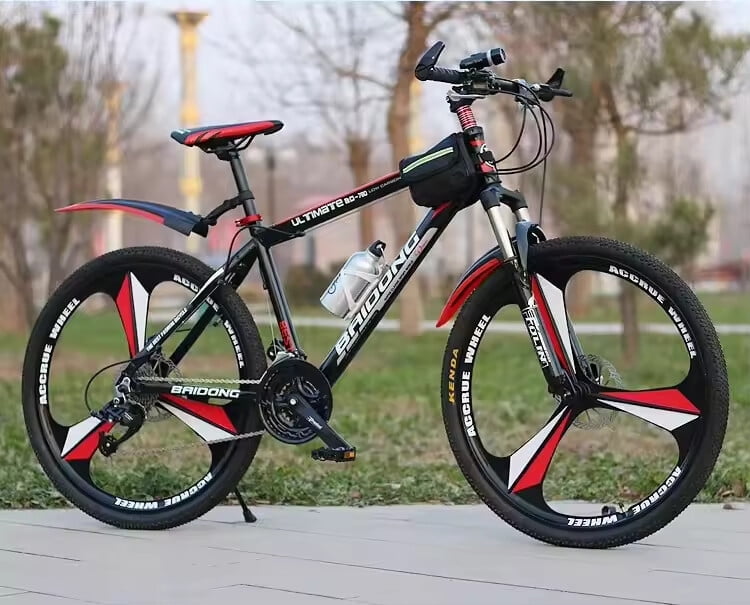 SPPTTY 26 Inch Mountain Bike, Shimano 21 Speeds with Mechanical Disc Brakes, High-Carbon Steel ...