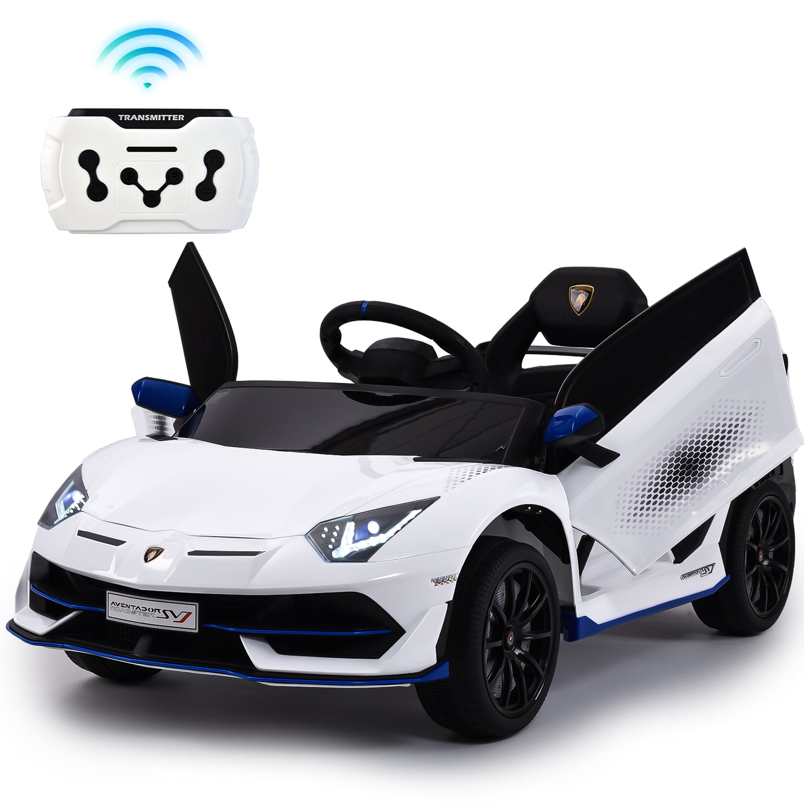 SPPTTY Electric Car for Kids 12V Licensed Lamborghini Sports Car ,Kids ...