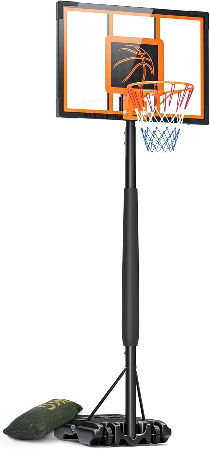 SP Youth Portable Basketball Hoop, 10FT Adjustable Height, 44 Inch ...