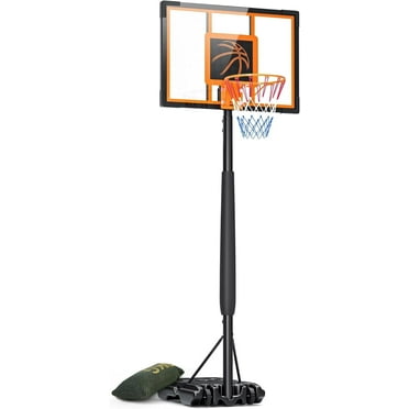 Portable Basketball Hoop, Outdoor Basketball System Stand with 44 Inch Shatterproof Backboard ...