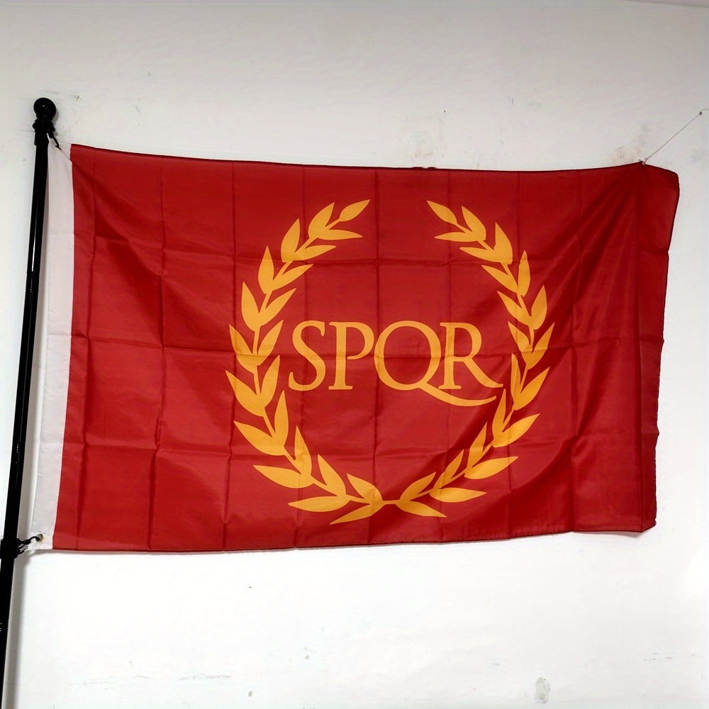 SPQR Flag and Roman People Flag Decoration Banner Outdoor Indoor Decoration 35.43 X59.06 Inches ...