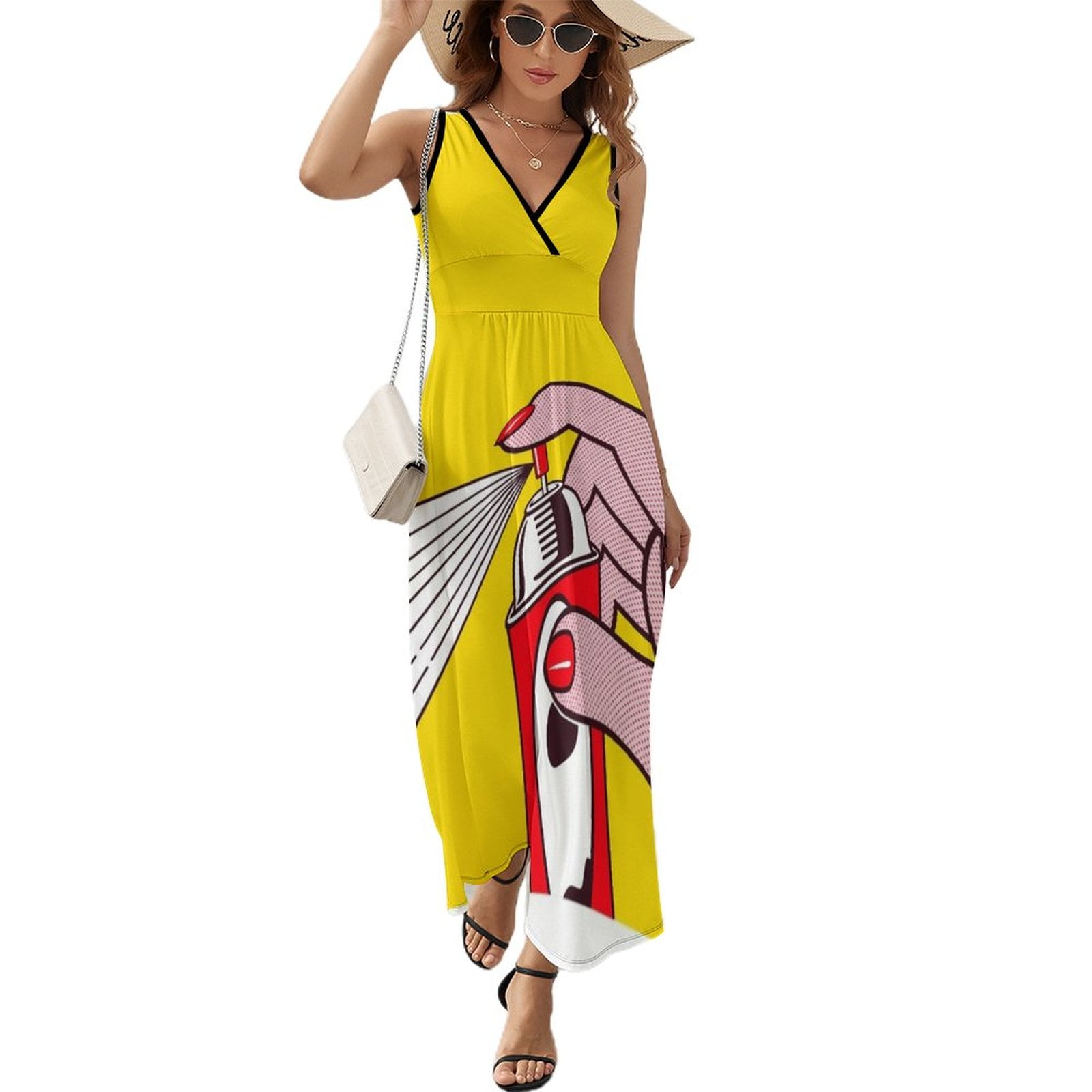 SPRAY RED Sleeveless Dress evening dresses 2025 Dress woman Long veiled ...