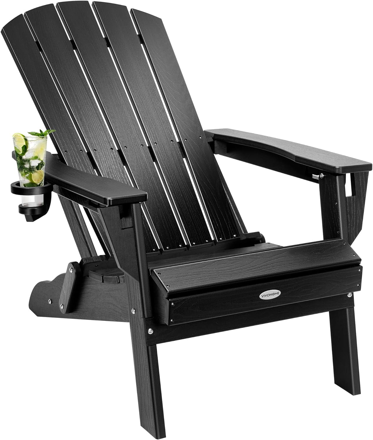 SPRCSTAR Folding Adirondack Chair, HDPE Weather Resistant Chair with 3 ...