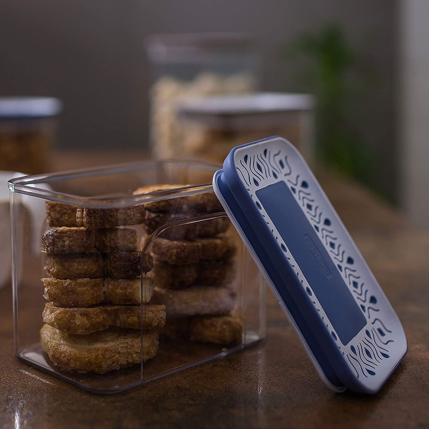 SPREAD SPAIN Italian Airtight Medium Rectangular Canisters made with ...