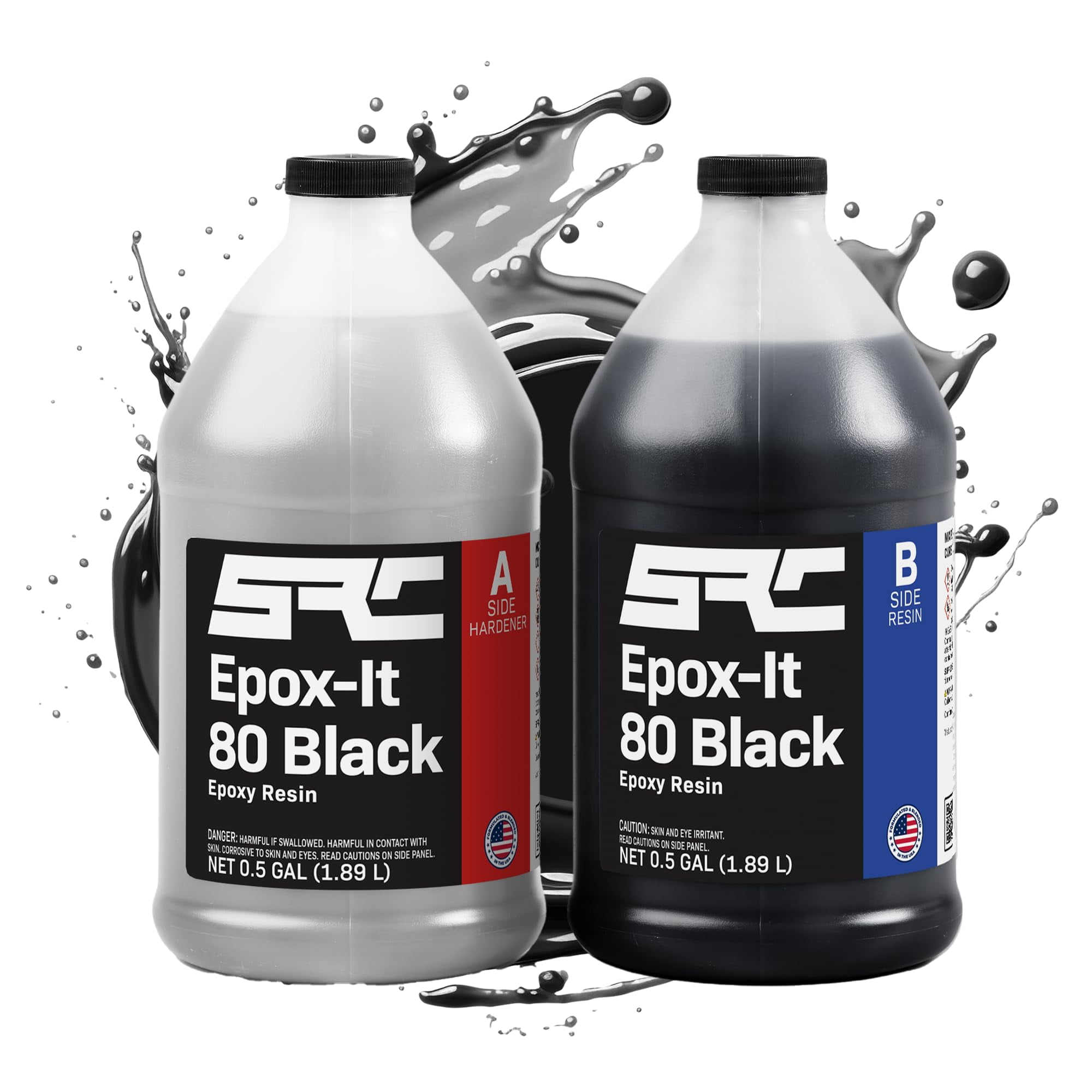 SPRESIN Black Epoxy Resin 1 Gal (0.5-Gal Part A + 0.5-Gal Part B) High ...