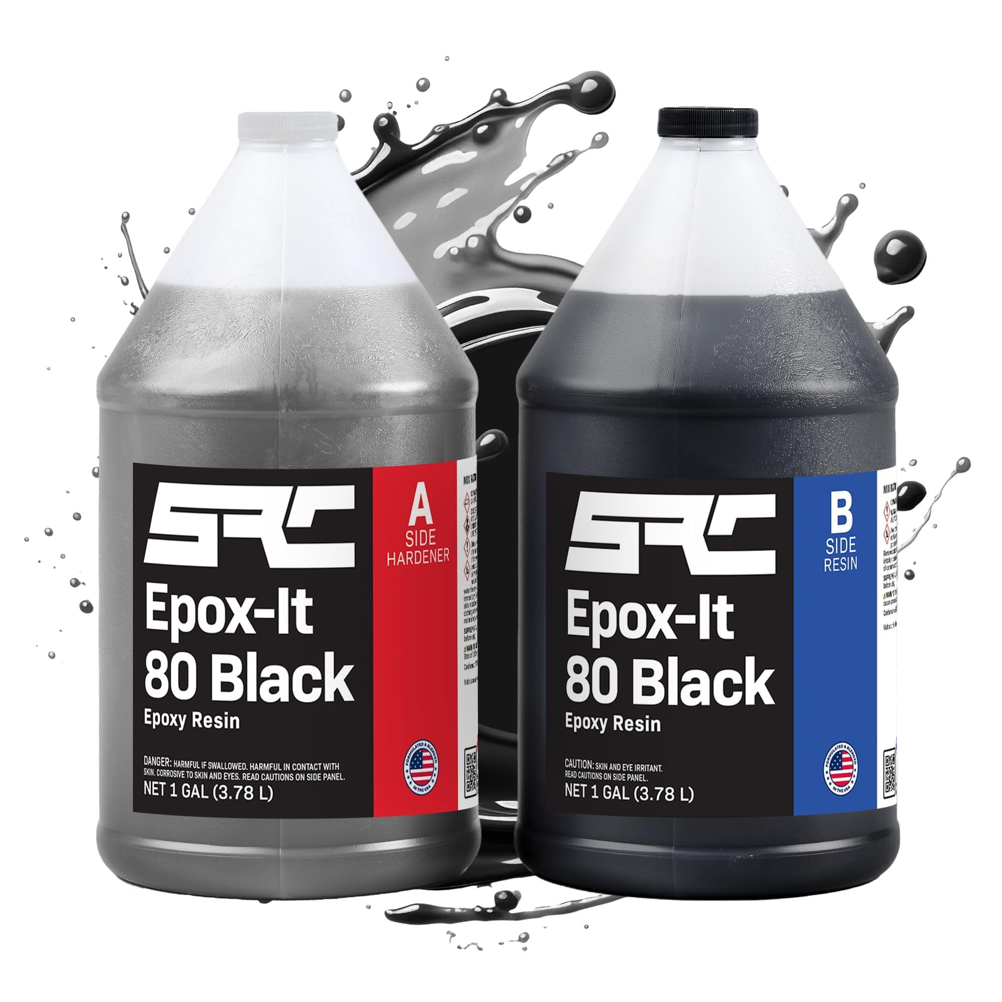 SPRESIN Black Epoxy Resin 2 Gal (1 Gal Part A + 1 Gal Part B) High ...