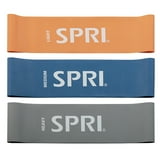 SPRI Flat Resistance Band Loop Kit, 3 Pack (Light, Medium, Heavy ...