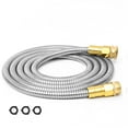 SPRIKIR Metal Garden Hose MMF7 10ft, Short Stainless Steel Water Hose ...