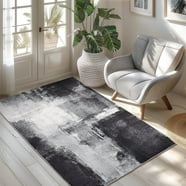 Mainstays Neutral Abstract Washable Indoor Area Rug, Abstract Neutral ...