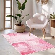 Mainstays Neutral Abstract Washable Indoor Area Rug, Abstract Neutral ...
