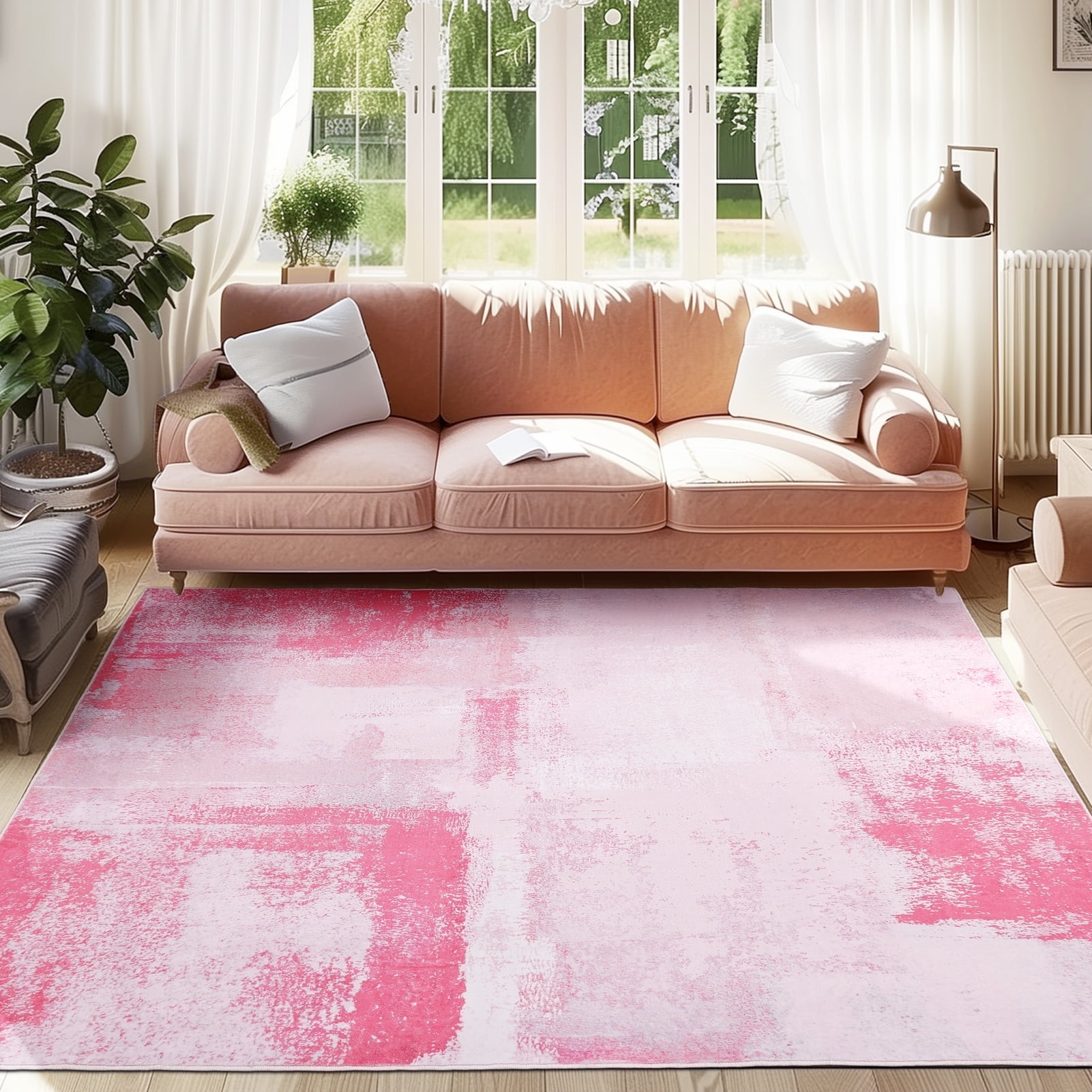 SPRINDAY Abstract Area Rug for living room, Low-Pile 5'x7' Rugs with ...