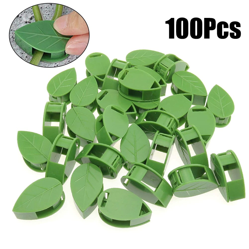 SPRING 10/100Pcs Leaf Shape Plant Climbing Wall Fixture Clips Rattan ...