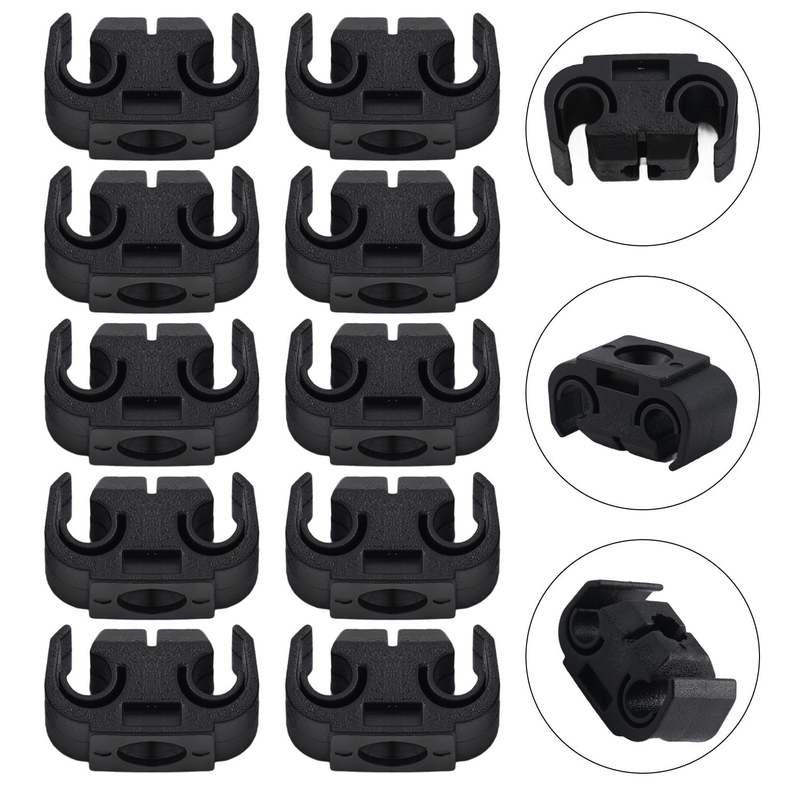 SPRING 10 Pack Black Plastic Brake Line Clips for 5mm (3/16") Brake ...