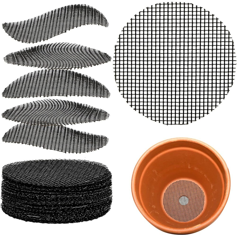 SPRING 100 Pcs Bonsai Pot Hole Mesh Pads For Effective Soil And Water ...