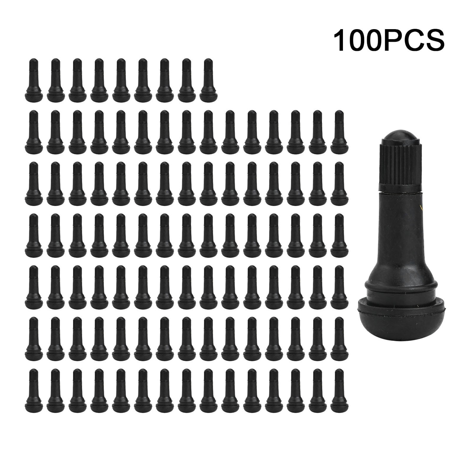 SPRING 100Pcs TR413 Tubeless Car Wheel Tire Valve Stems With Cap Tyre ...