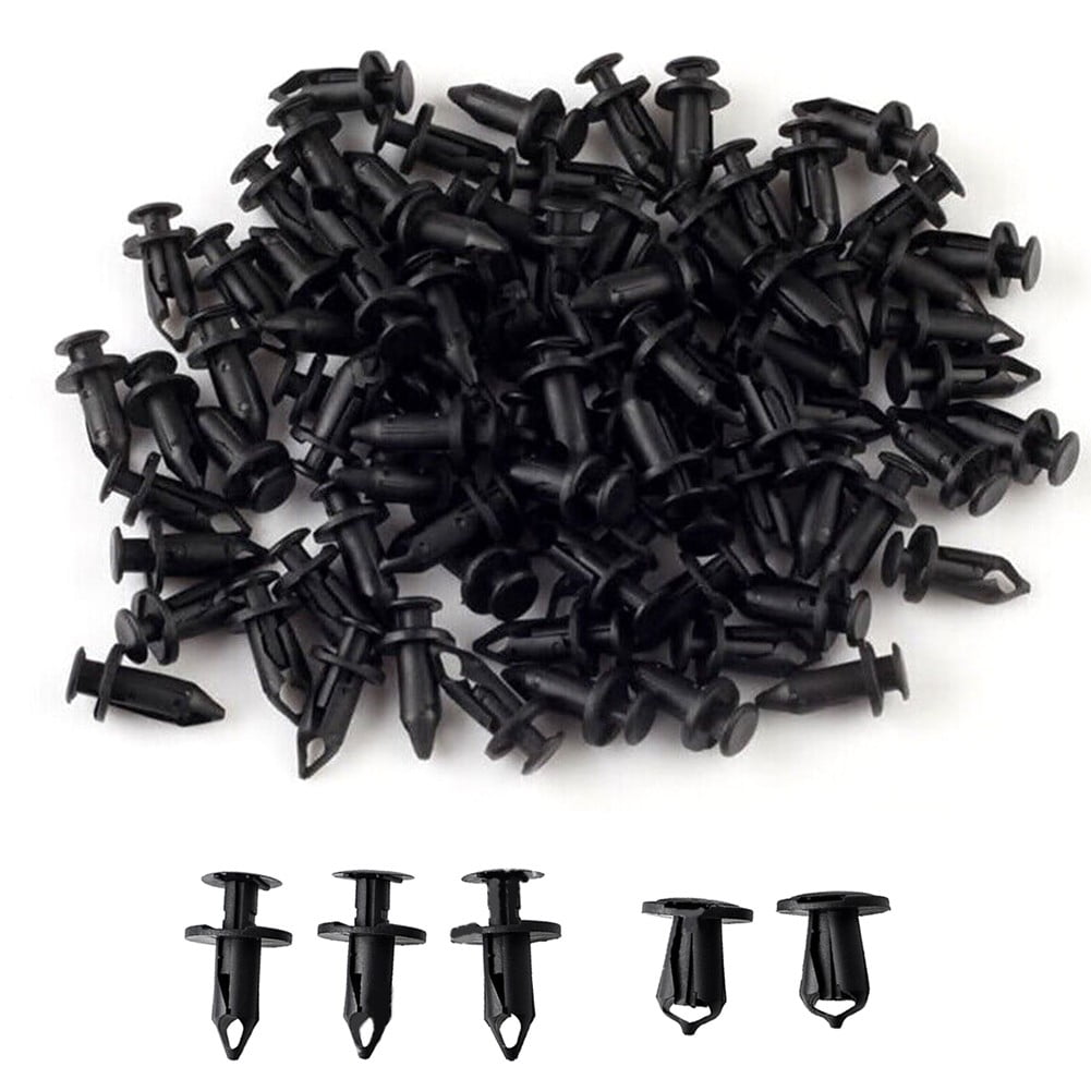 SPRING 100pcs Car Plastic Mixed Fairing Body Trim Panel Fastener Clips ...