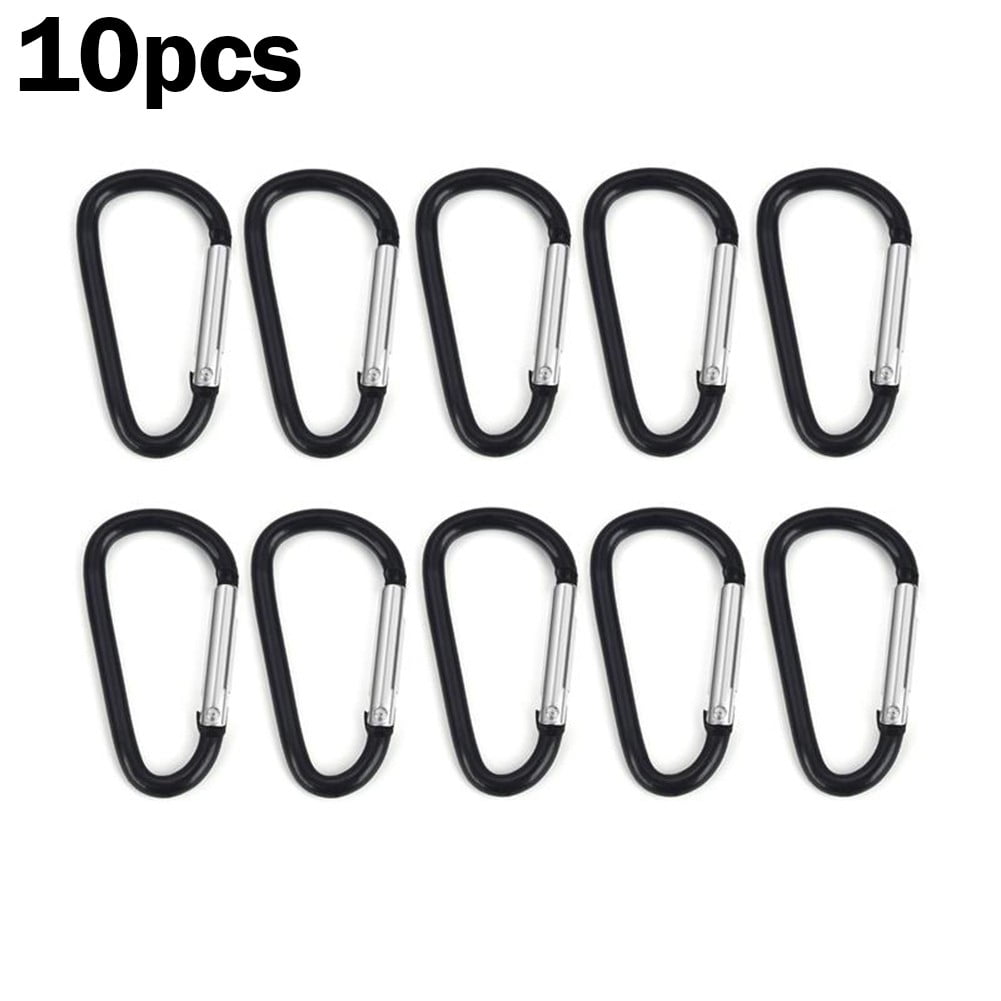 SPRING 10PCS 5# Carabiner Keychain Alluminum D-ring Buckle Multi Colors ...