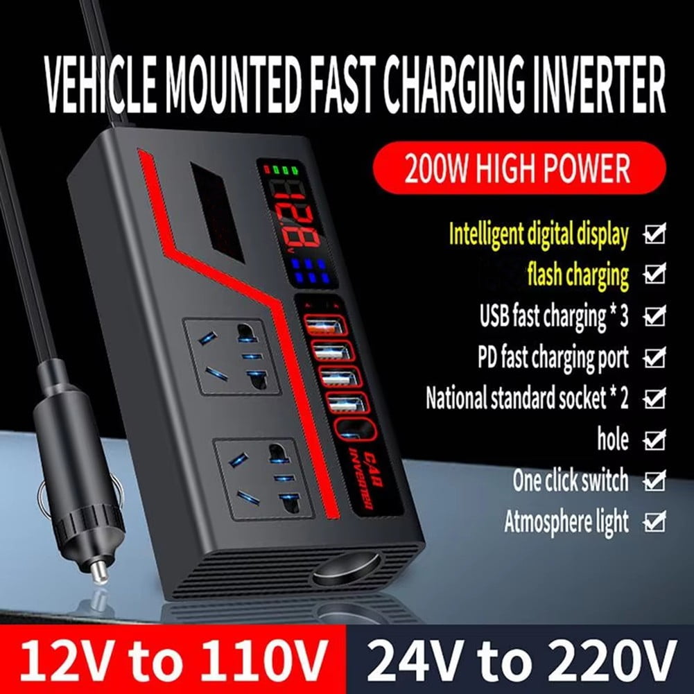 SPRING 120W Car Power Inverter USB Charging Socket Auto Charger ...