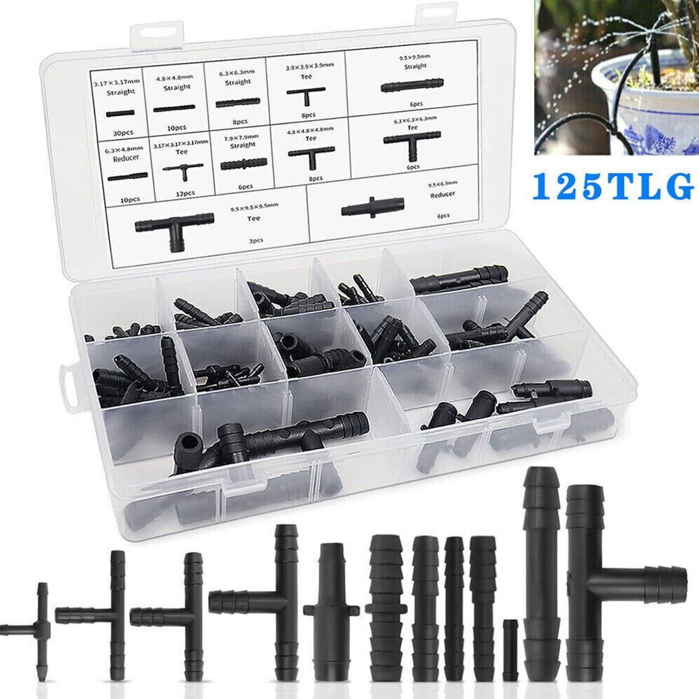 SPRING 125 PCS Car Hose Connector Assortment Reducer Set Straight T ...