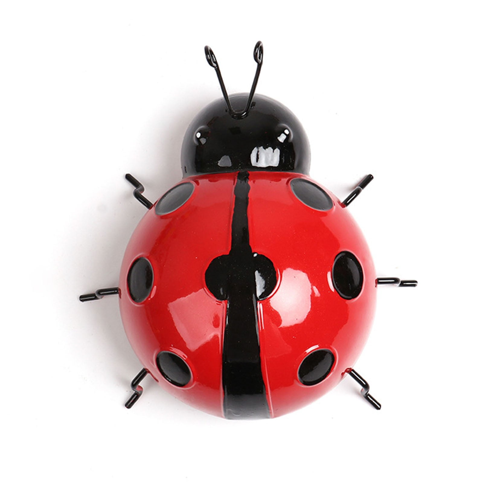 SPRING 1pc Metal Ladybird Garden Wall Decorations 3D Outdoor Ladybug ...