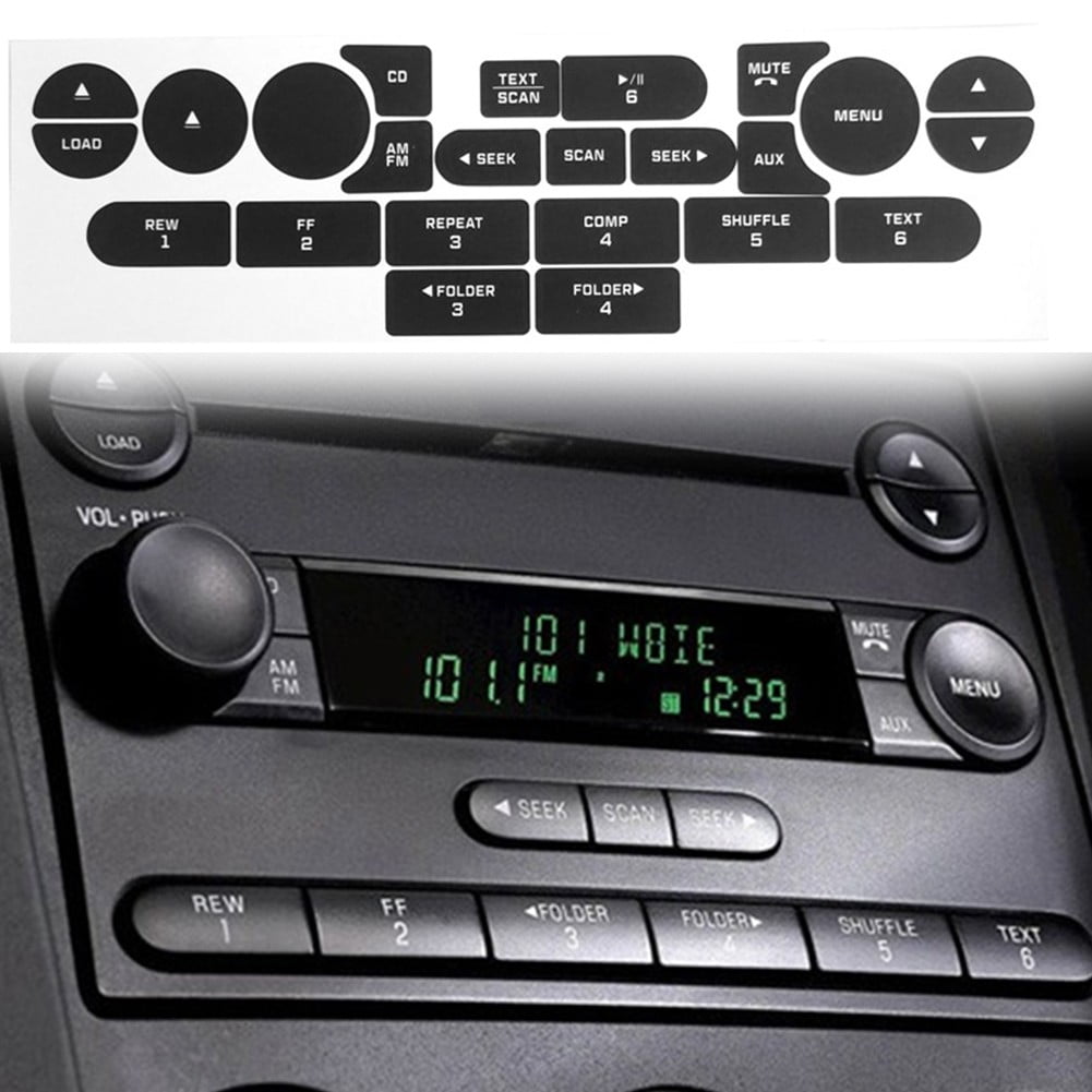 SPRING 1x Radio Button Repair Decal Black Black Overlay ford Mustang 05 ...