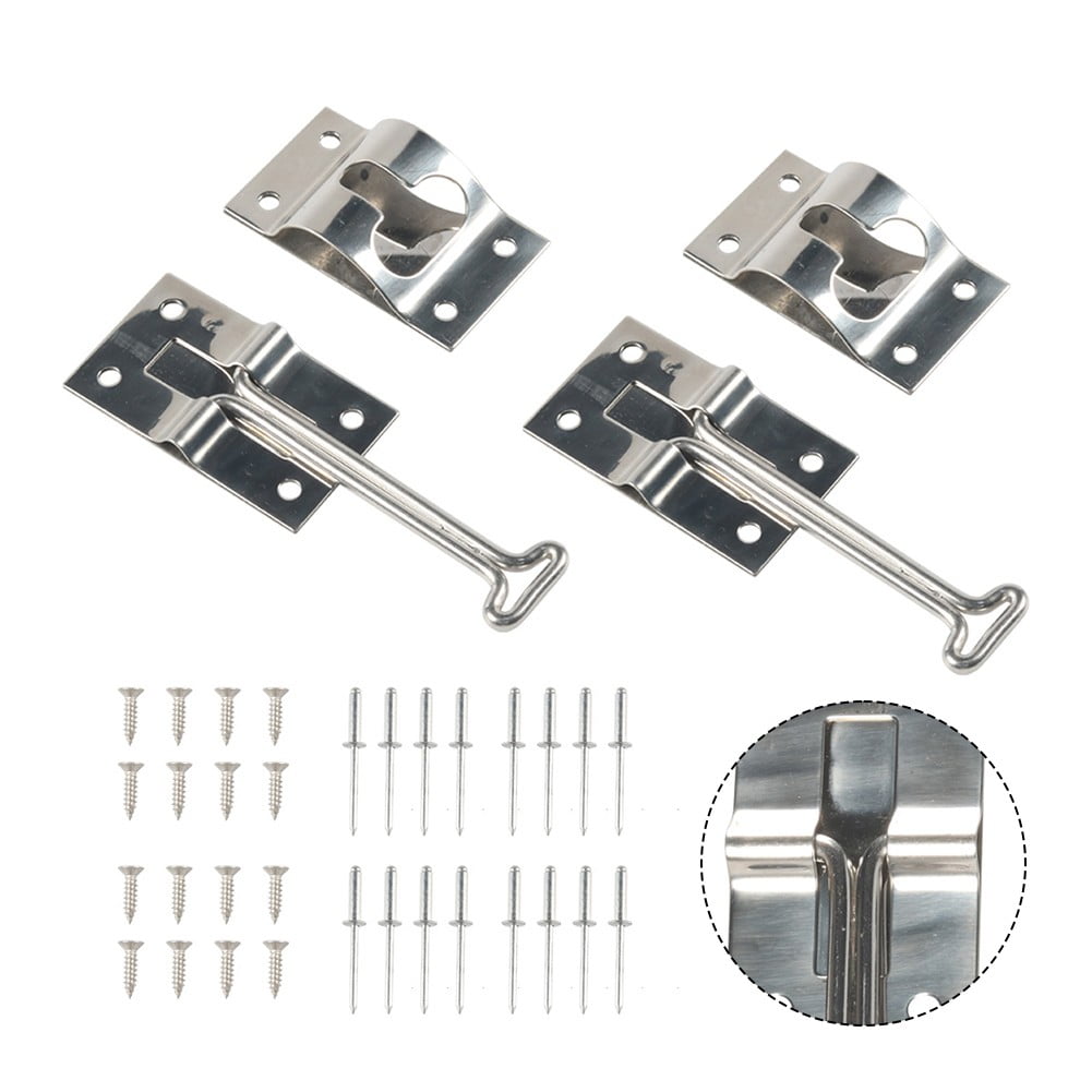 SPRING 2 Pack 304 Stainless Steel Camper Door Latch Trailer RV Door ...
