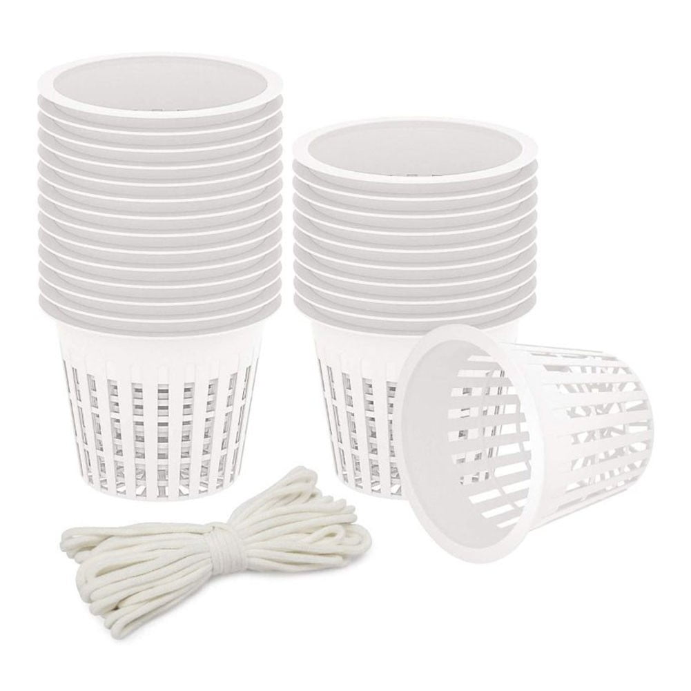SPRING 26Pcs Hydroponics Mesh Net Cup Kit 3 In Mesh Net Pot Cups for ...