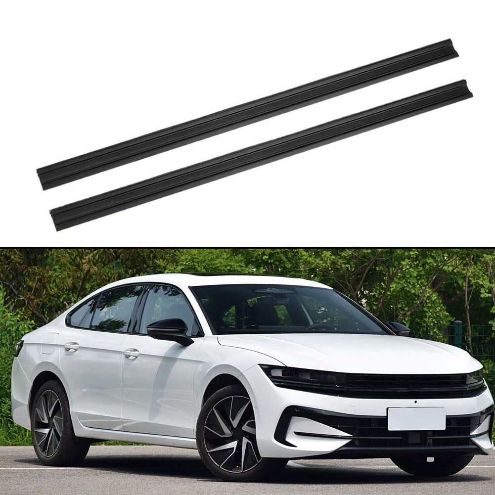 SPRING 2PCS 15.75In Window Weatherstrips Rubber Chrome Door Moulding ...