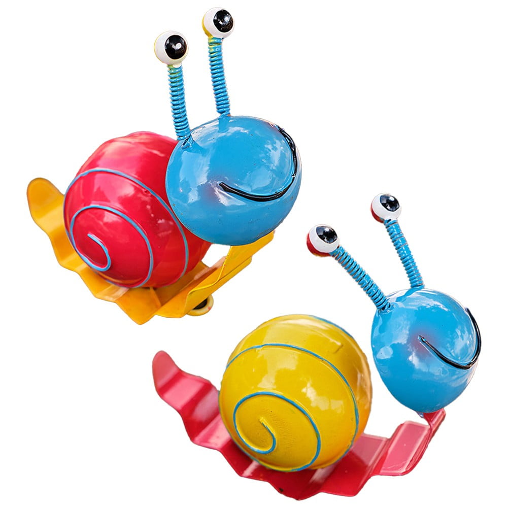 SPRING 2pcs colorful metal snail decorations, garden decorations, yard ...