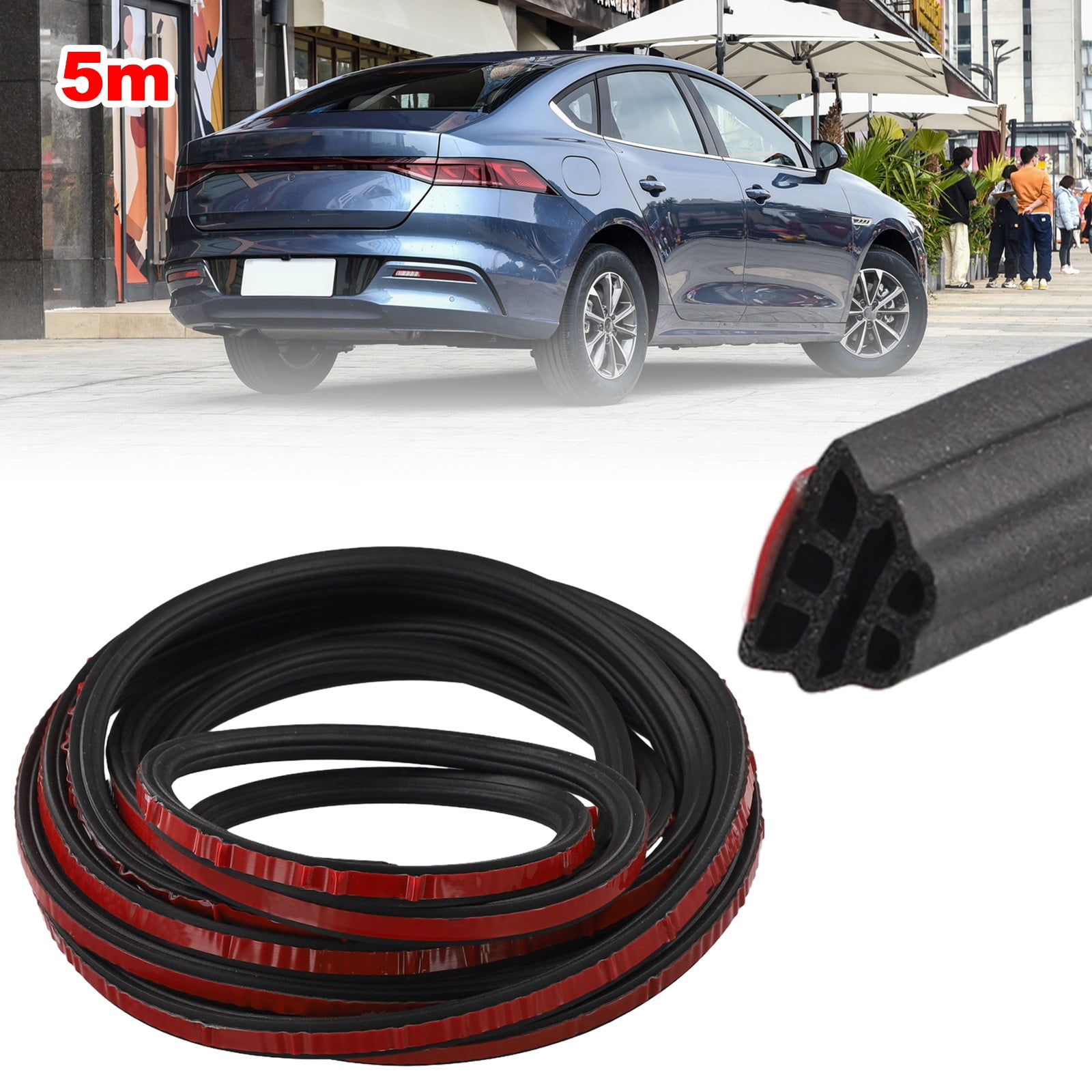 SPRING 3-Layer Rubber Weatherstrip Accessories Sound Insulation Car ...