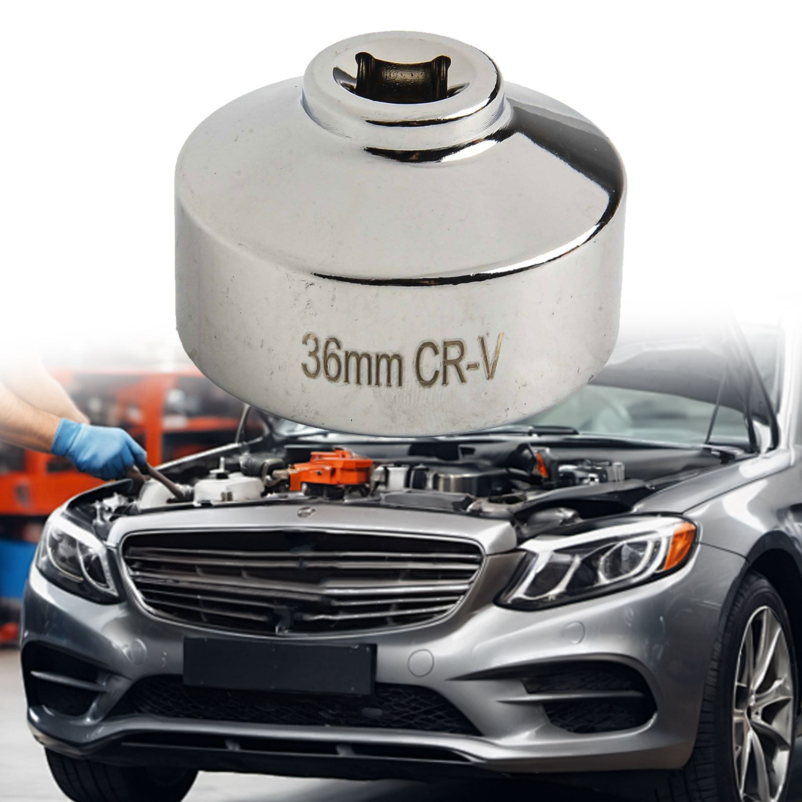 SPRING 36mm Oil Filter Socket Tool 3/8"Drive Cap Remover Low Profile ...