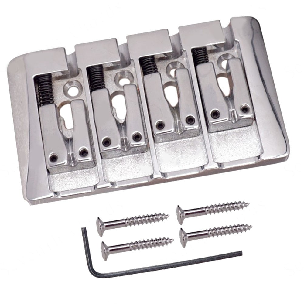 AOQIANLAN 4 String L Shape Bass Bridge for Electric Bass Fixed With ...
