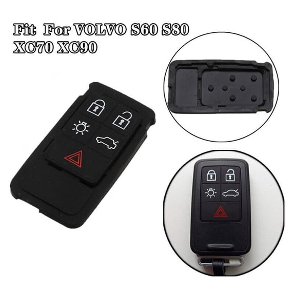 SPRING 5 Button Rubber Remote Car Key Fob Case Pad for Volvo XC60 XC70 ...