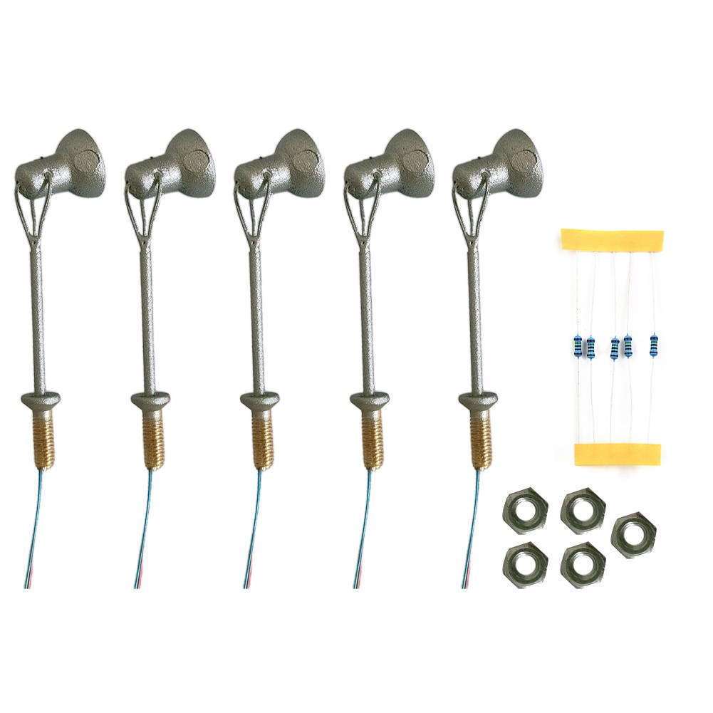 SPRING 5 x OO / HO Scale LED Spotlight Model Limelight Projector Street ...