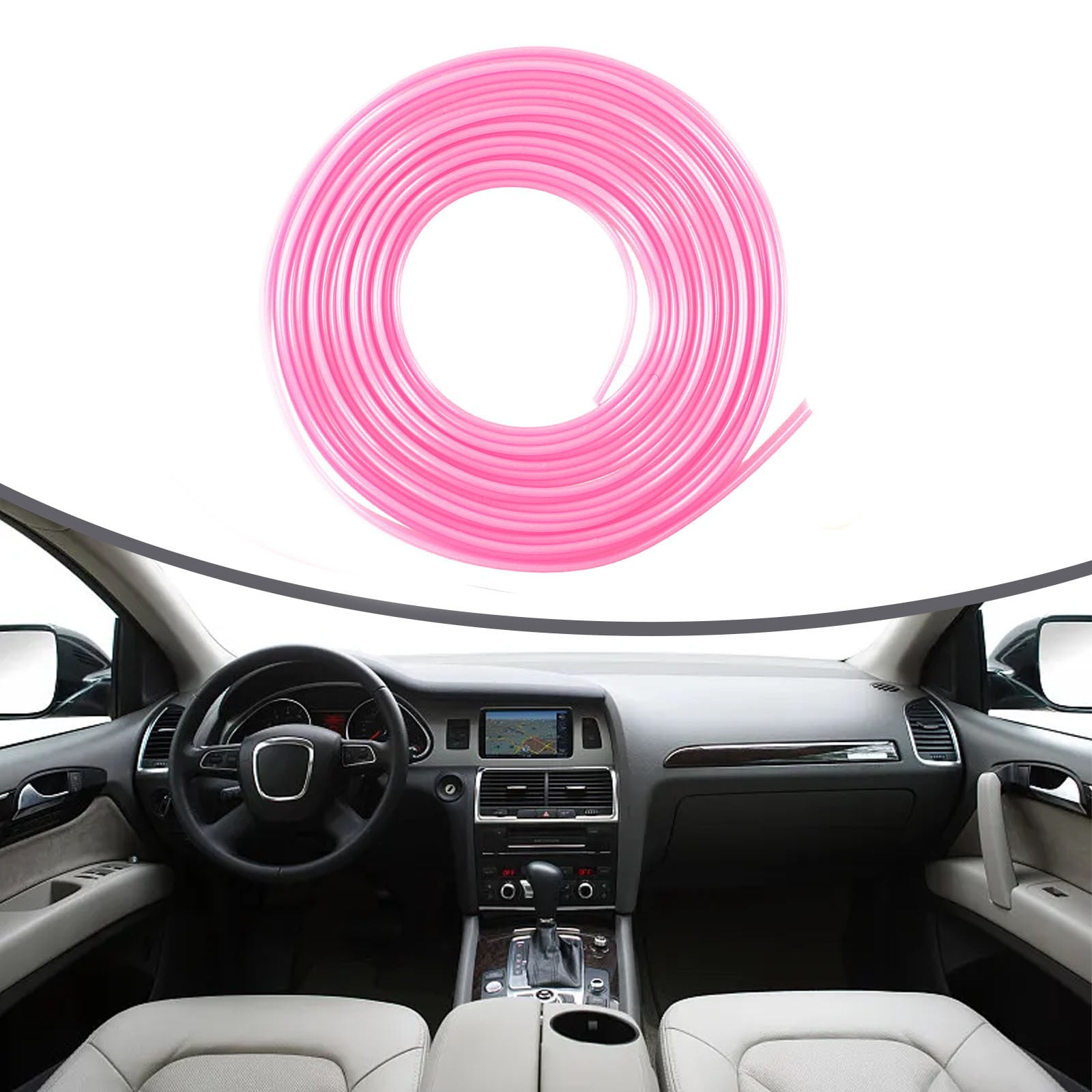 SPRING 5M Car Interior Pink Edge Gap Line Trim Molding for Door Panel ...