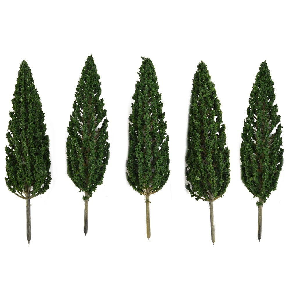 SPRING 5Pcs Model Trees 16CM Model Pine Trees HO Scale Train Railroad ...