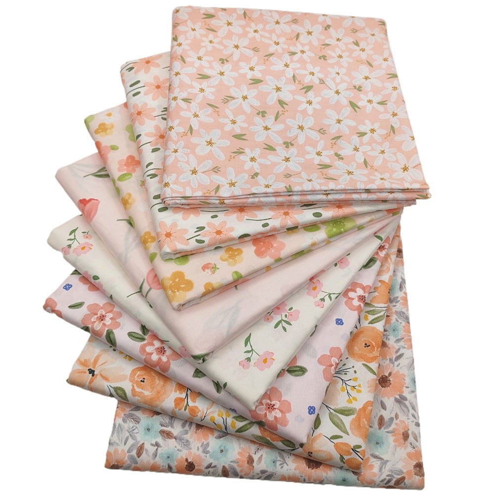 SPRING 8pcs Handmade Splicing Of Small Floral Fabrics Pure Cotton Twill ...