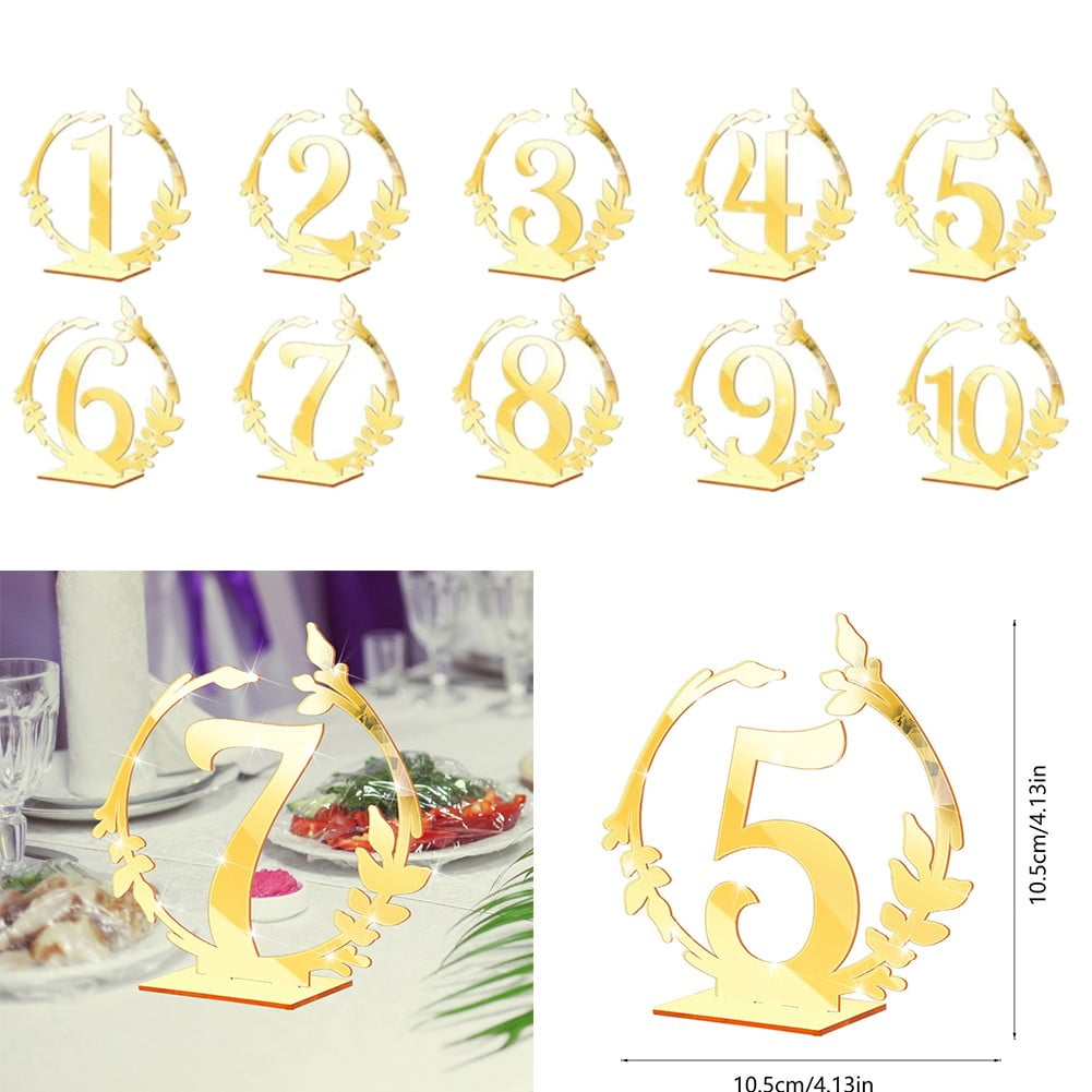 SPRING Acrylic Table Numbers 1-10 Perfect for Weddings - Walmart.com