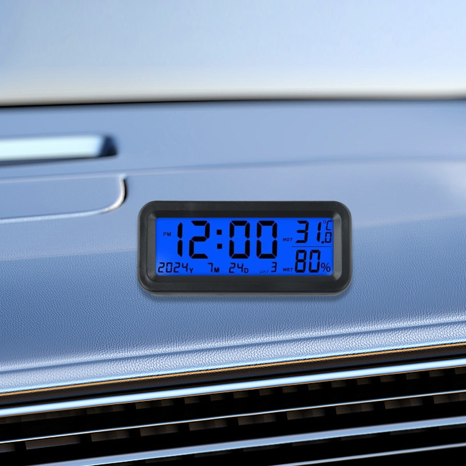 SPRING Auto Clocks Thermometer With Backlight Lcd Digital Display Car ...