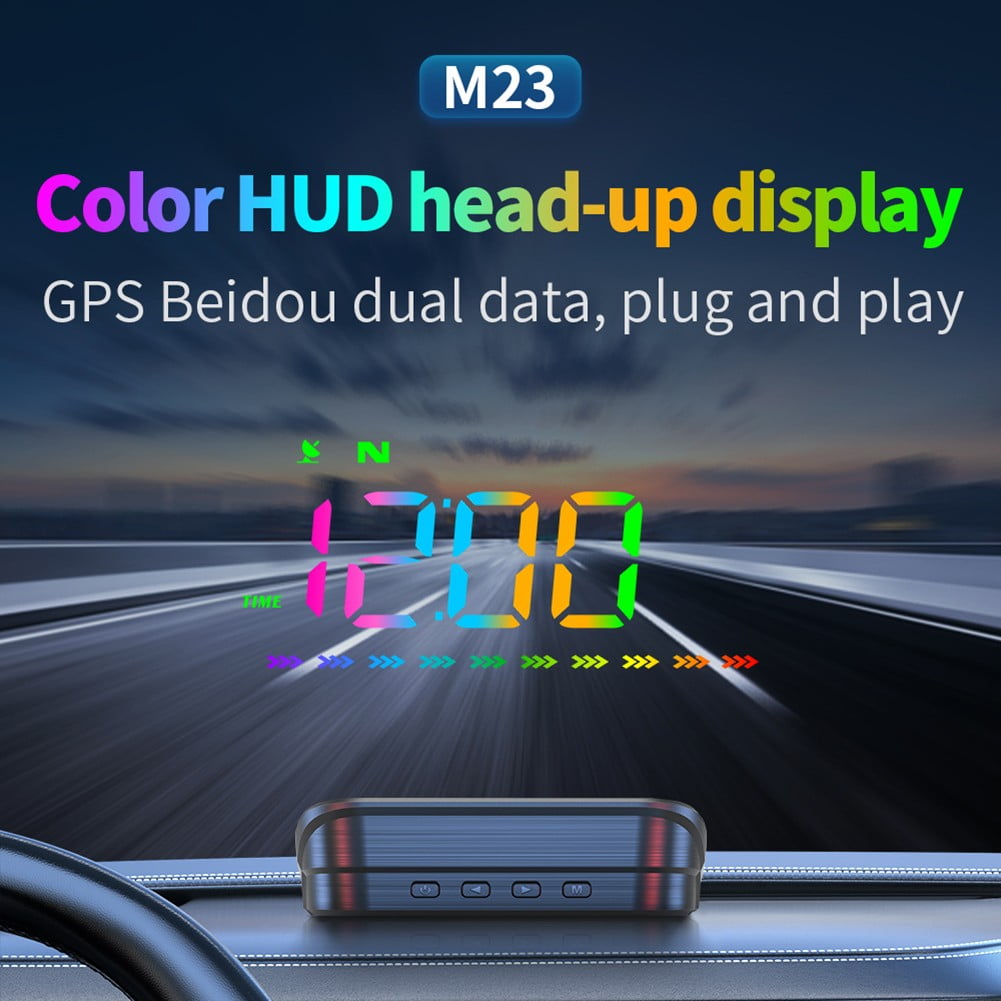 SPRING Car GPS Head Up Display Car HUD Digital Speedometer Color Font ...