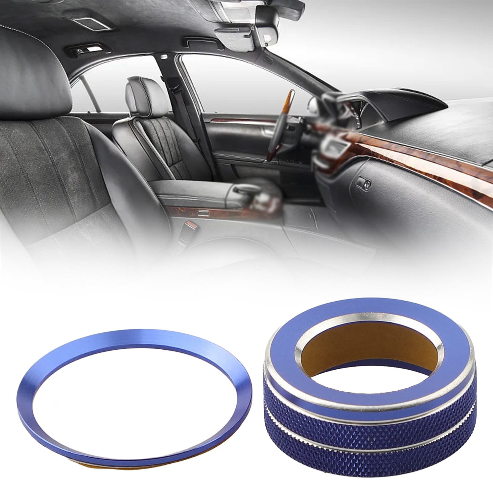 SPRING Car Start Stop Engine Ring Trim Accessories Blue For Jaguar XE XEL XF XFL F-PACE Quick To ...