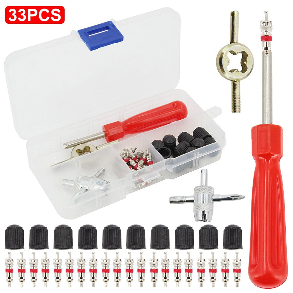 SPRING Car Tire Valve Stem Core Remover Tool Slotted Handle Screwdriver ...