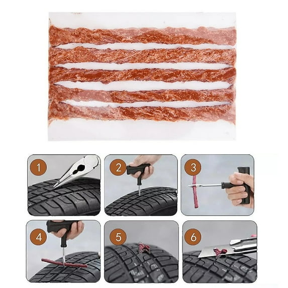 SPRING Car Tyre Puncture Repairing Seal Tools Rubber Strip Tires Repair ...