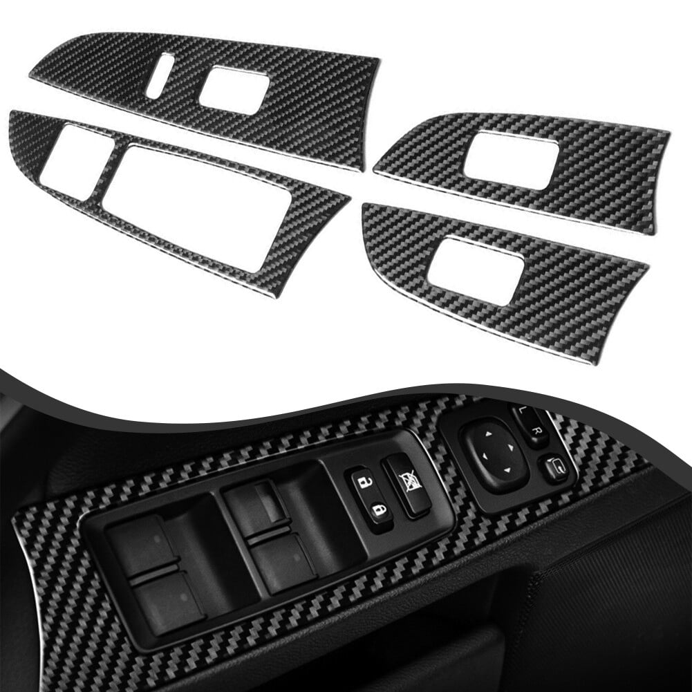 SPRING Carbon Fiber Interior Casement Lift Switch Cover Trim for Lexus ...