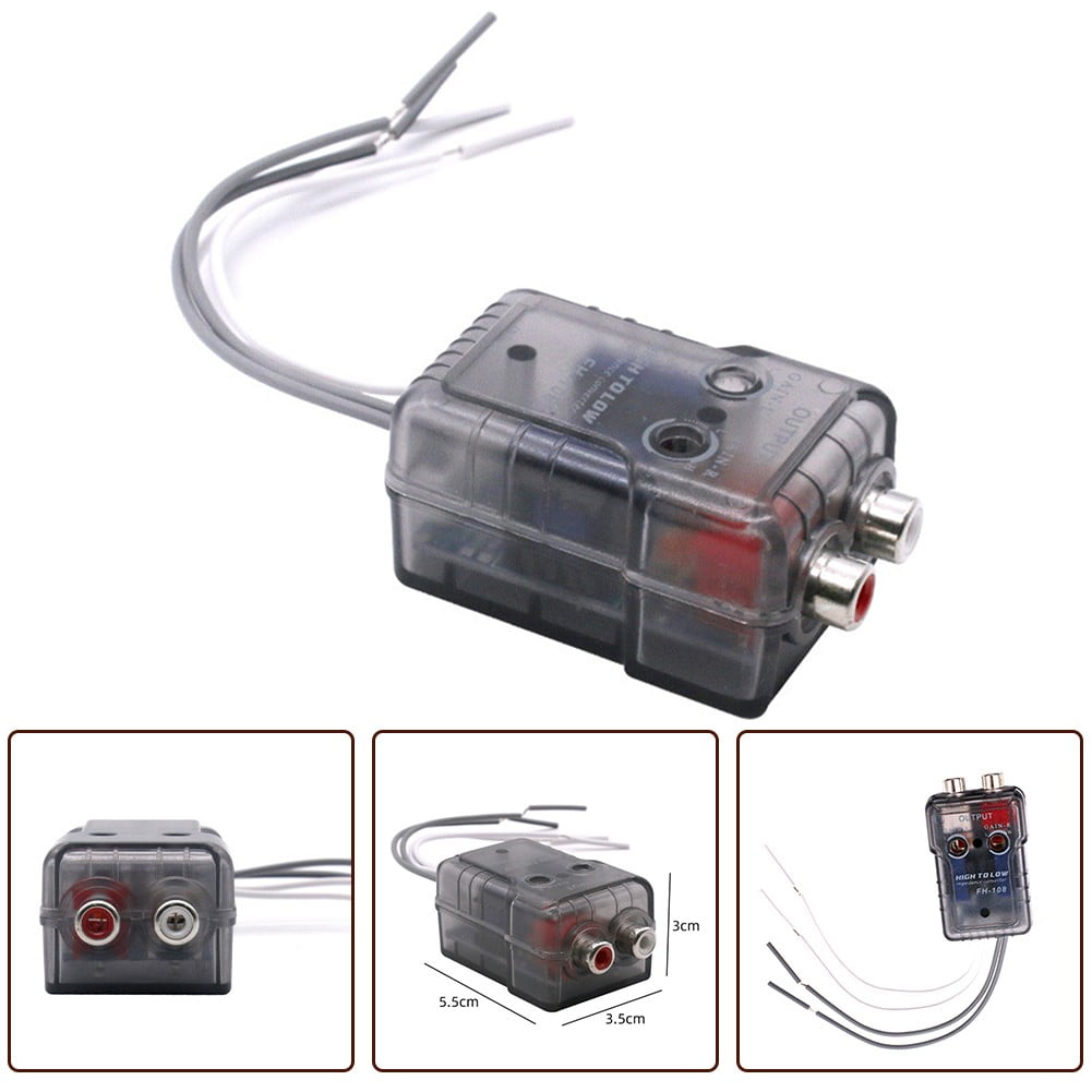 SPRING Efficient Car Audio Converter 1PC High to Low Level Speaker ...