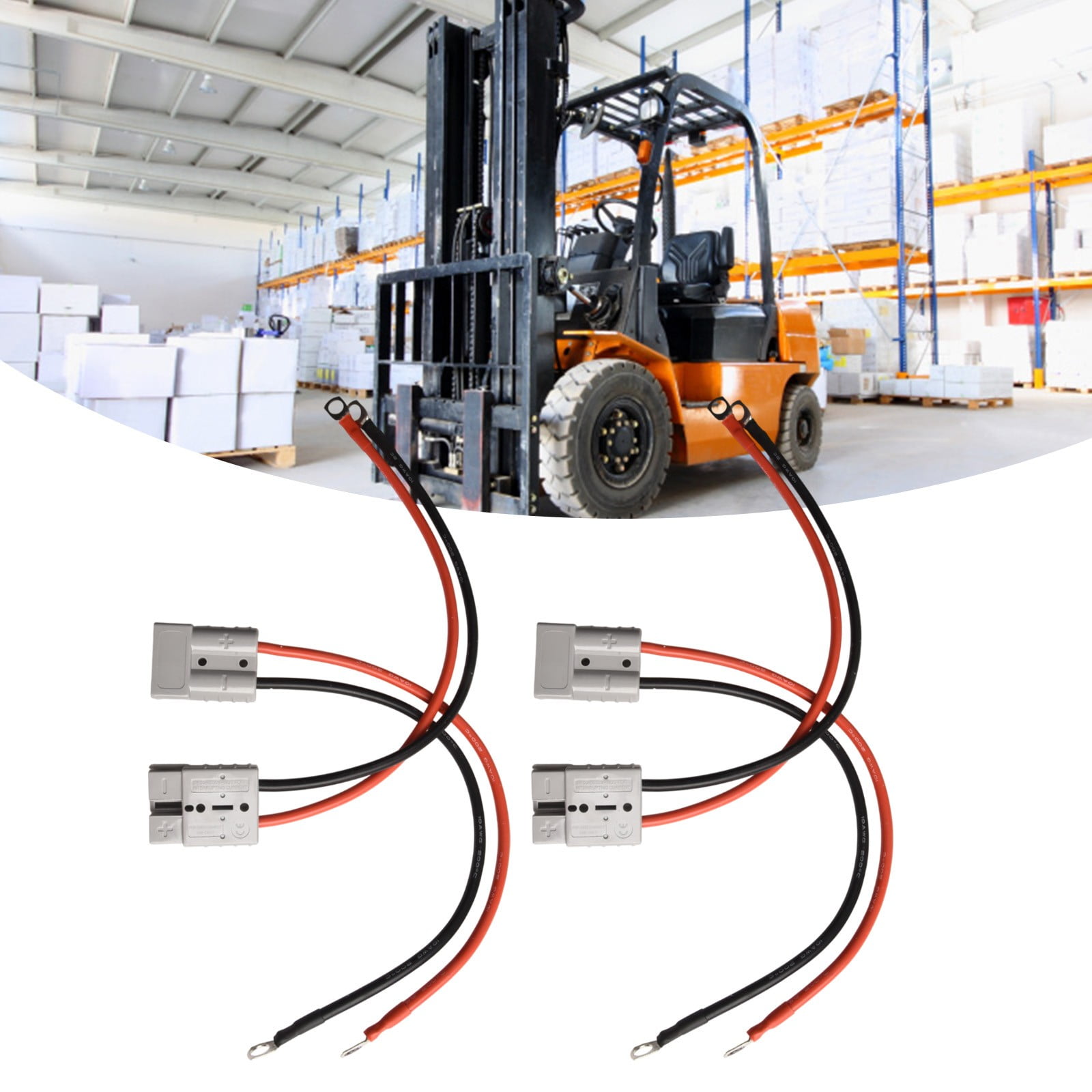 SPRING Forklift Charger Connector, Pack of 4 Battery Connection 50 A ...