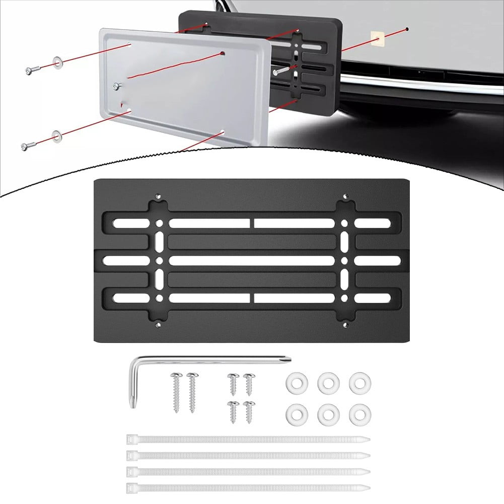 SPRING Front Bumper License Plate Bracket License Tag Mounting Kit Fits ...