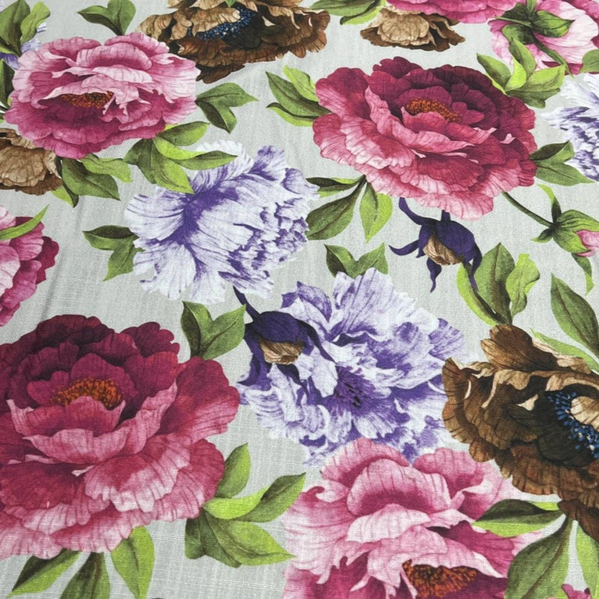 SPRING GARDEN Floral Digital Print Fabric - Cotton Hand - 58 Inch. in ...