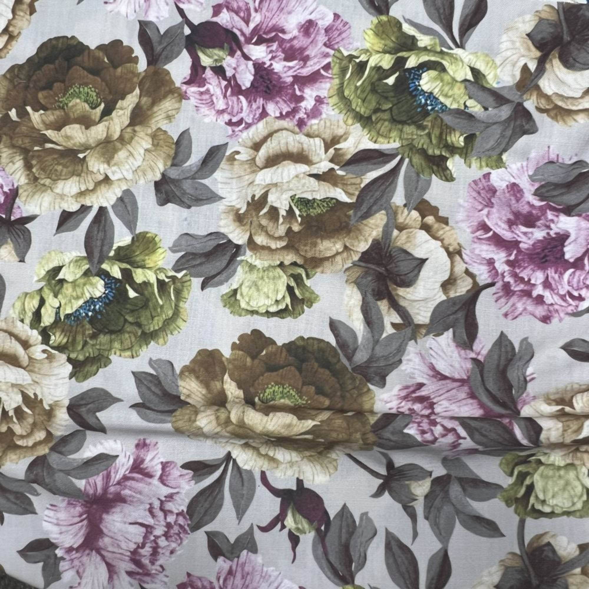 SPRING GARDEN Floral Digital Print Fabric - Cotton Hand - 58 Inch. in ...