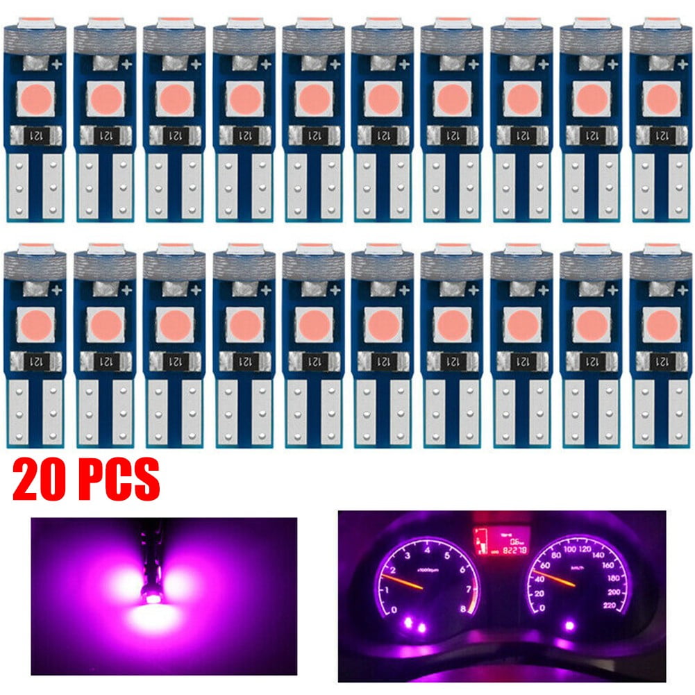 SPRING Gauge LED Indicator Bulbs Dashboard Side Interior Dash Lights T5 ...